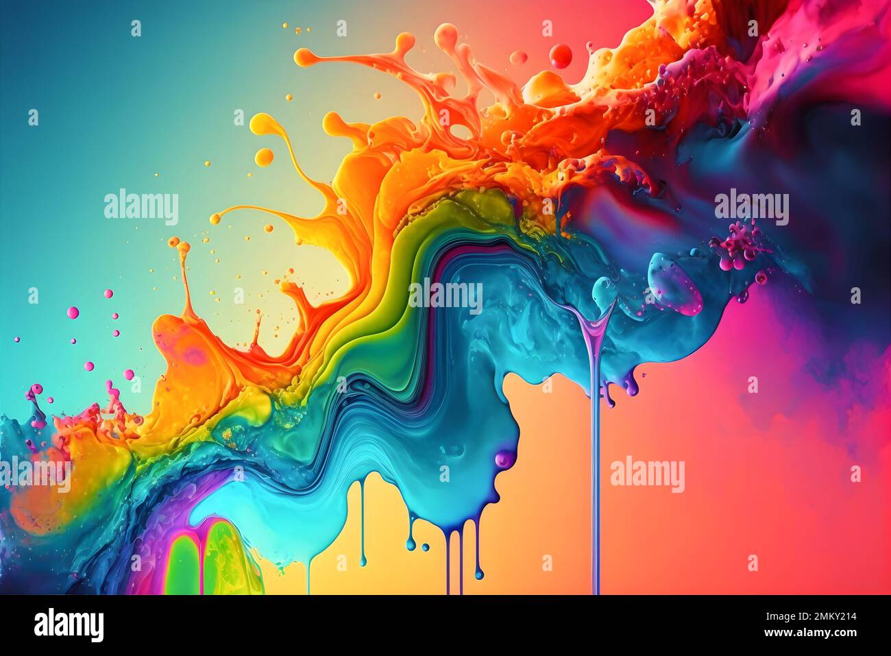 Watercolor rainbow background hi-res stock photography and images - Alamy