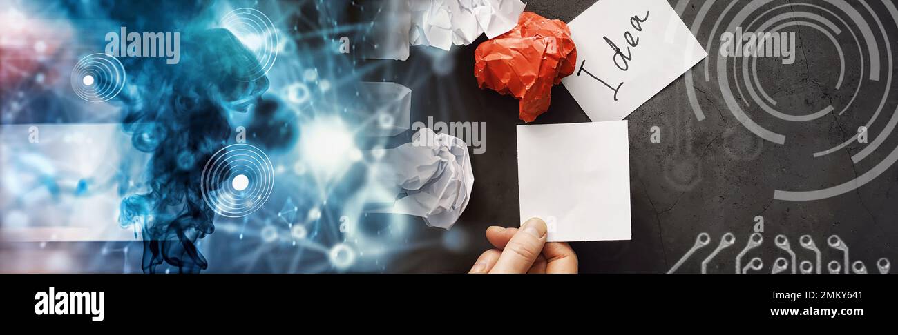 Colored pieces of paper. The concept of creativity and formation of ...