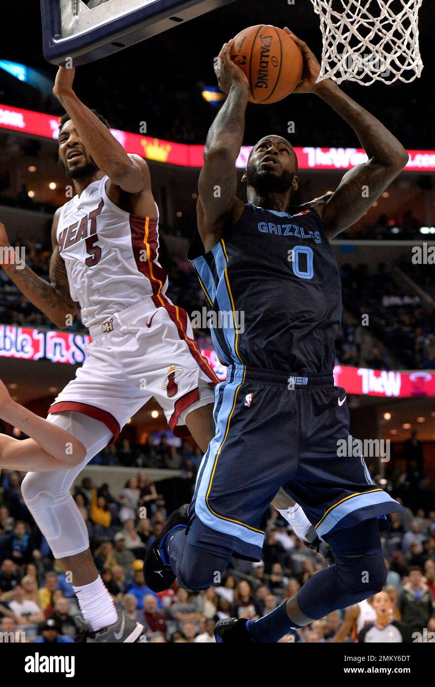 Memphis Grizzlies forward JaMychal Green (0) shoots against Miami Heat ...