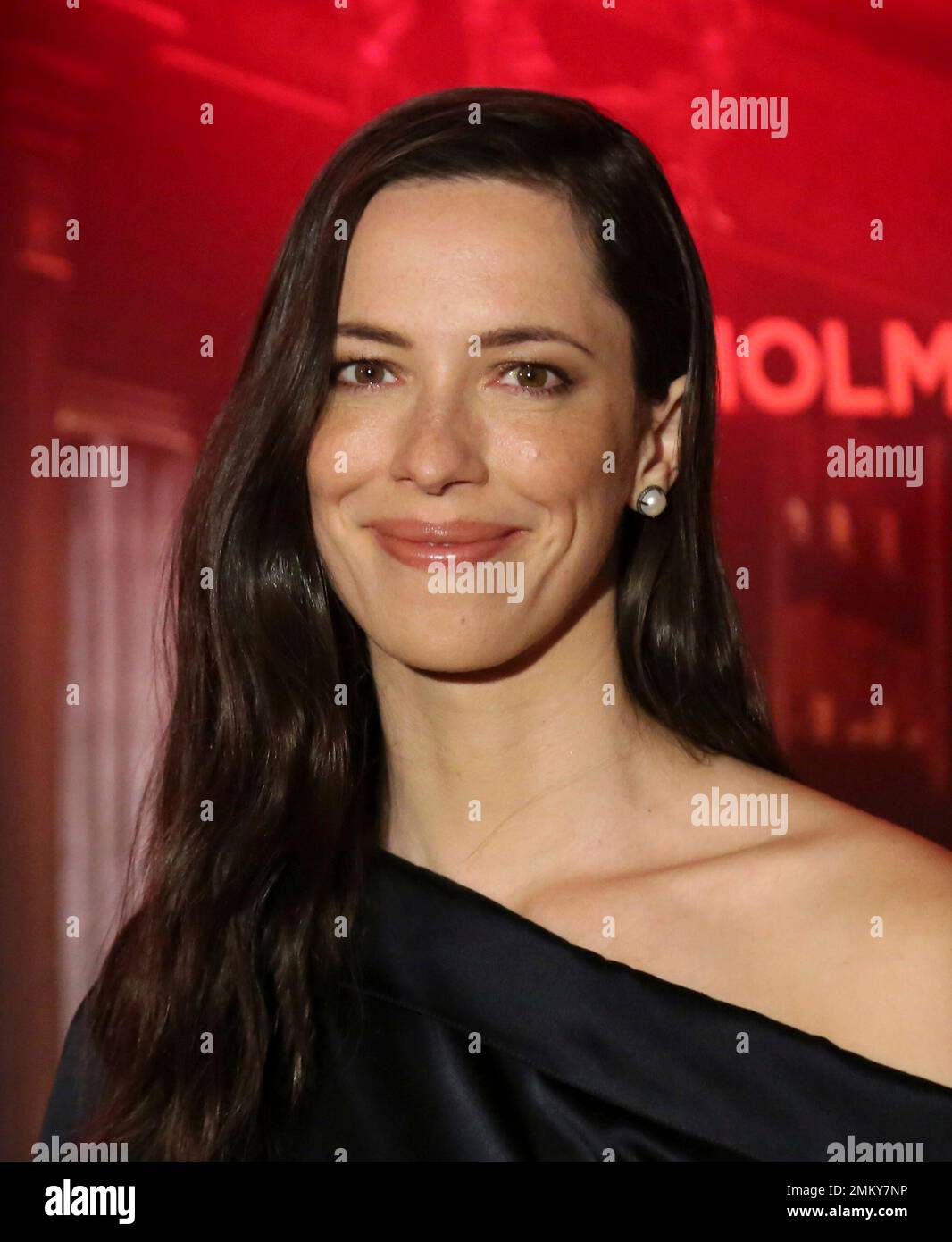 Rebecca Hall poses for a photo at the "Holmes & Watson" Photo Call on ...