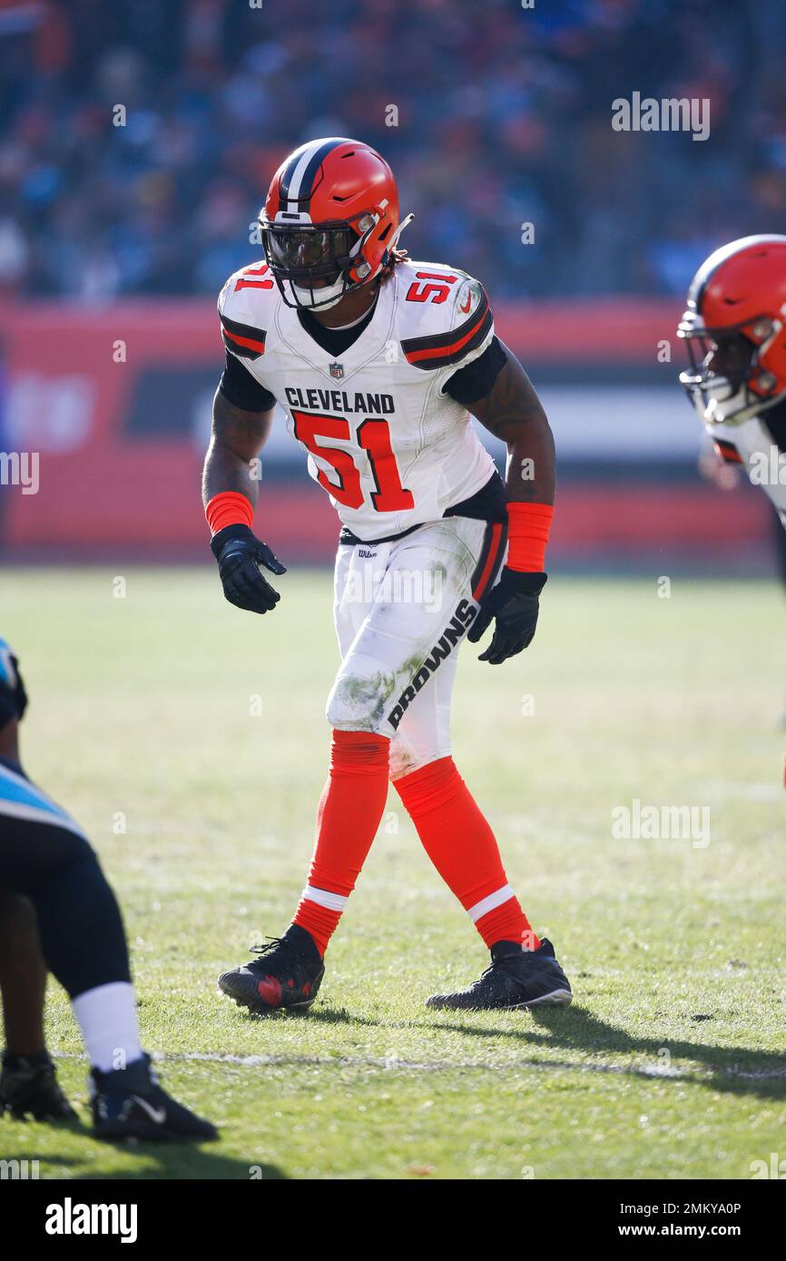 Cleveland Browns linebacker Jamie Collins plays against the Carolina ...