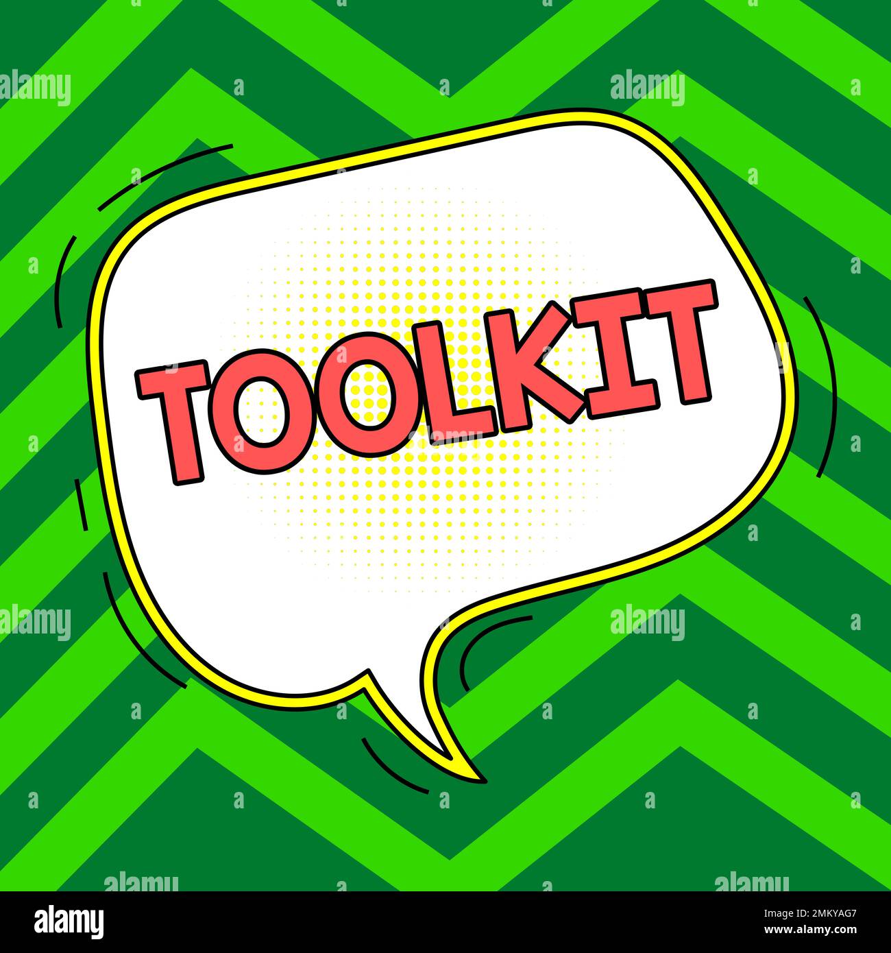 Writing displaying text Toolkit. Business showcase set of tools kept in ...