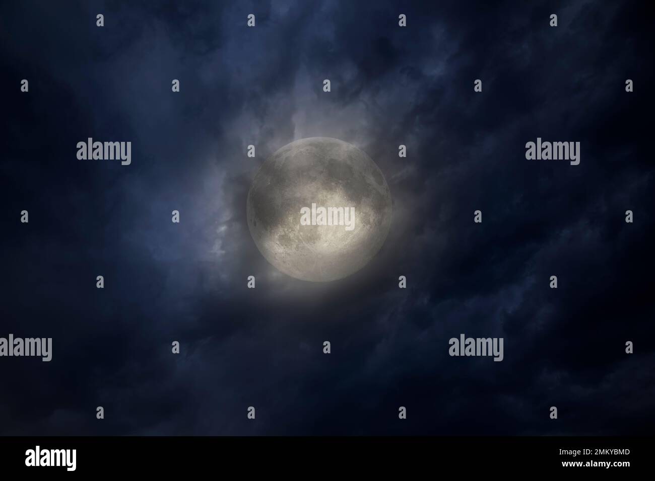 Stormy full moon night sky Stock Photo - Alamy