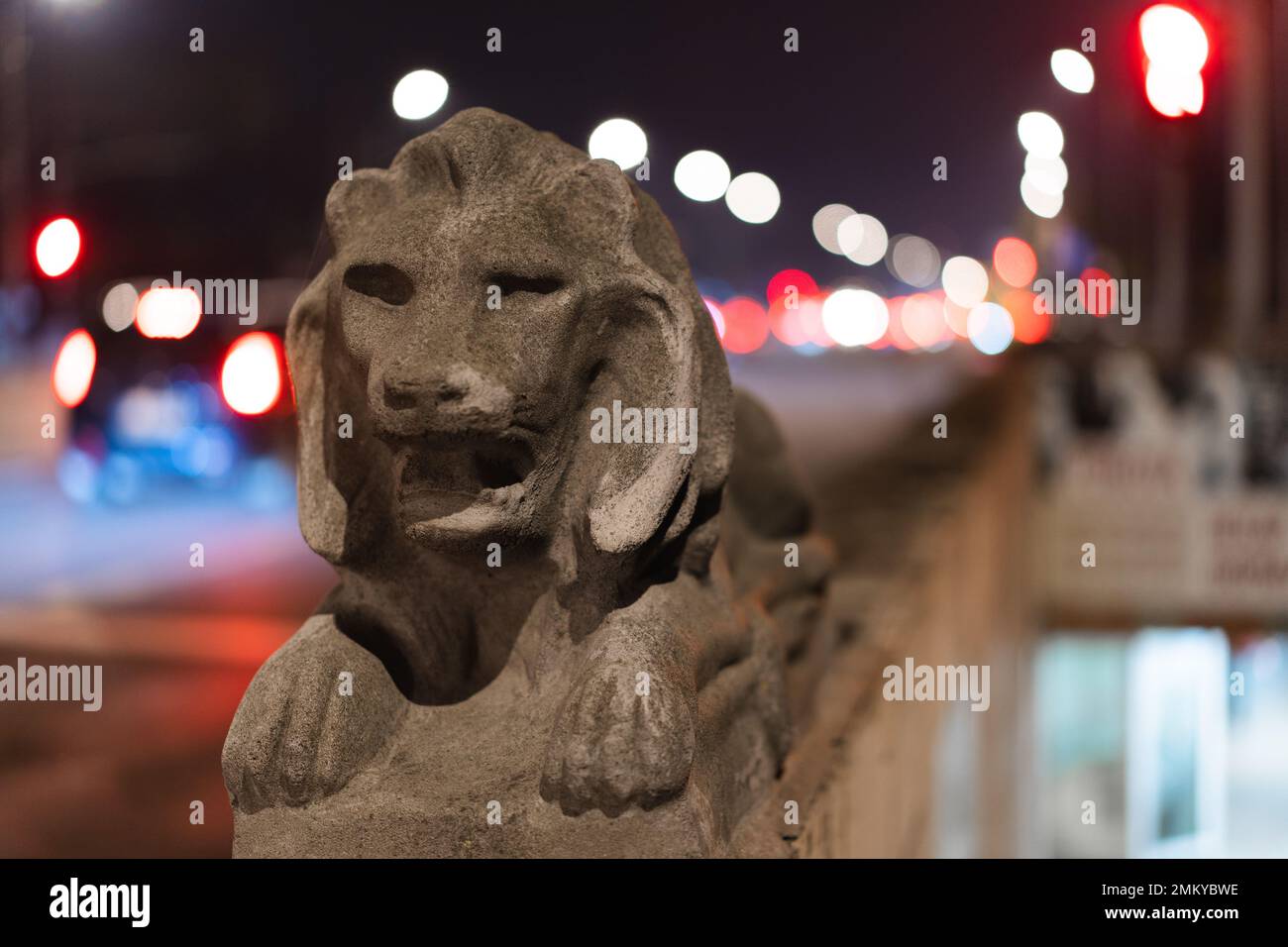 Ukraine, Lviv, historical lion sculpture, symbol of the city Stock ...