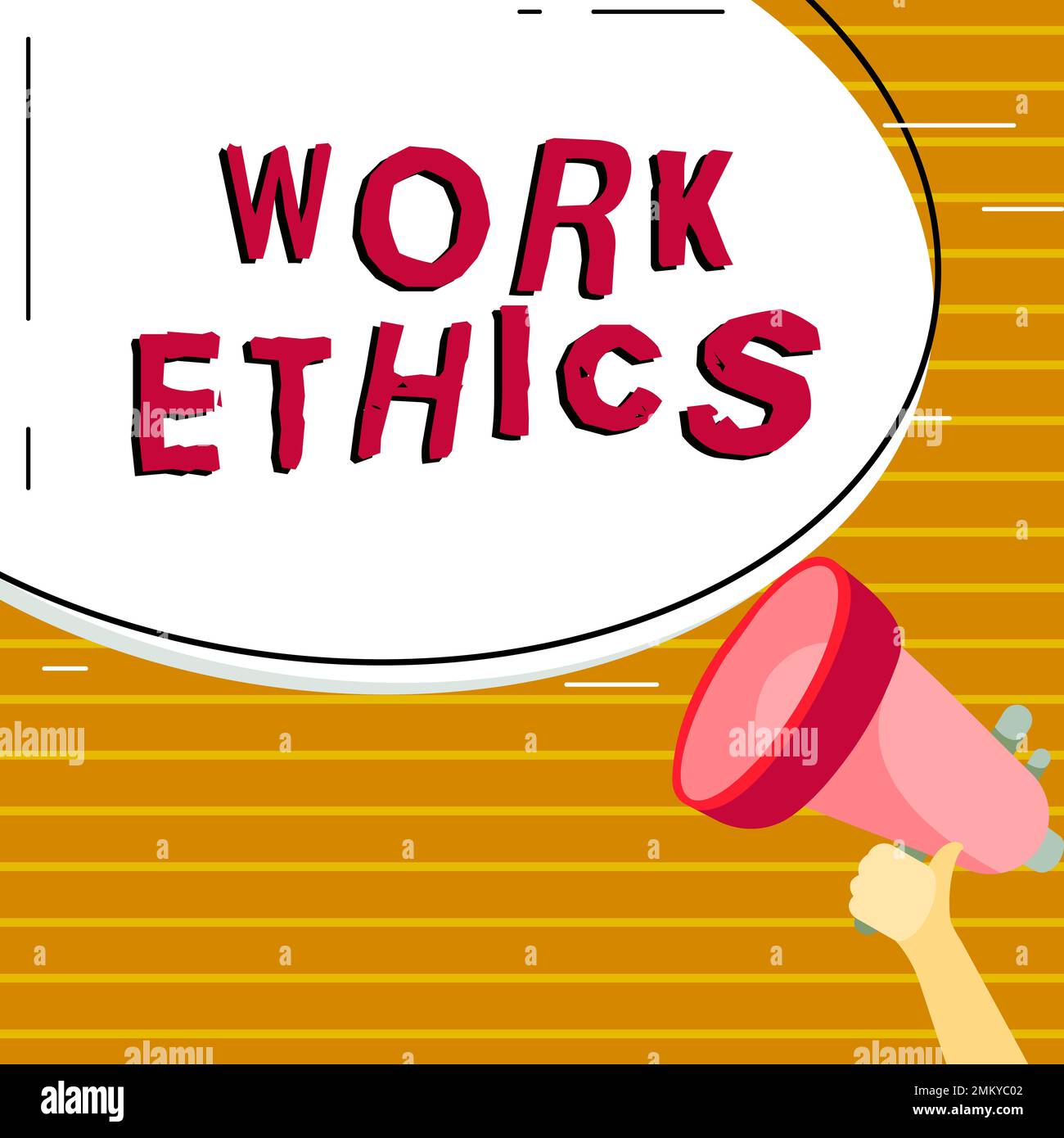 Sign displaying Work Ethics. Business idea A set of values centered on ...