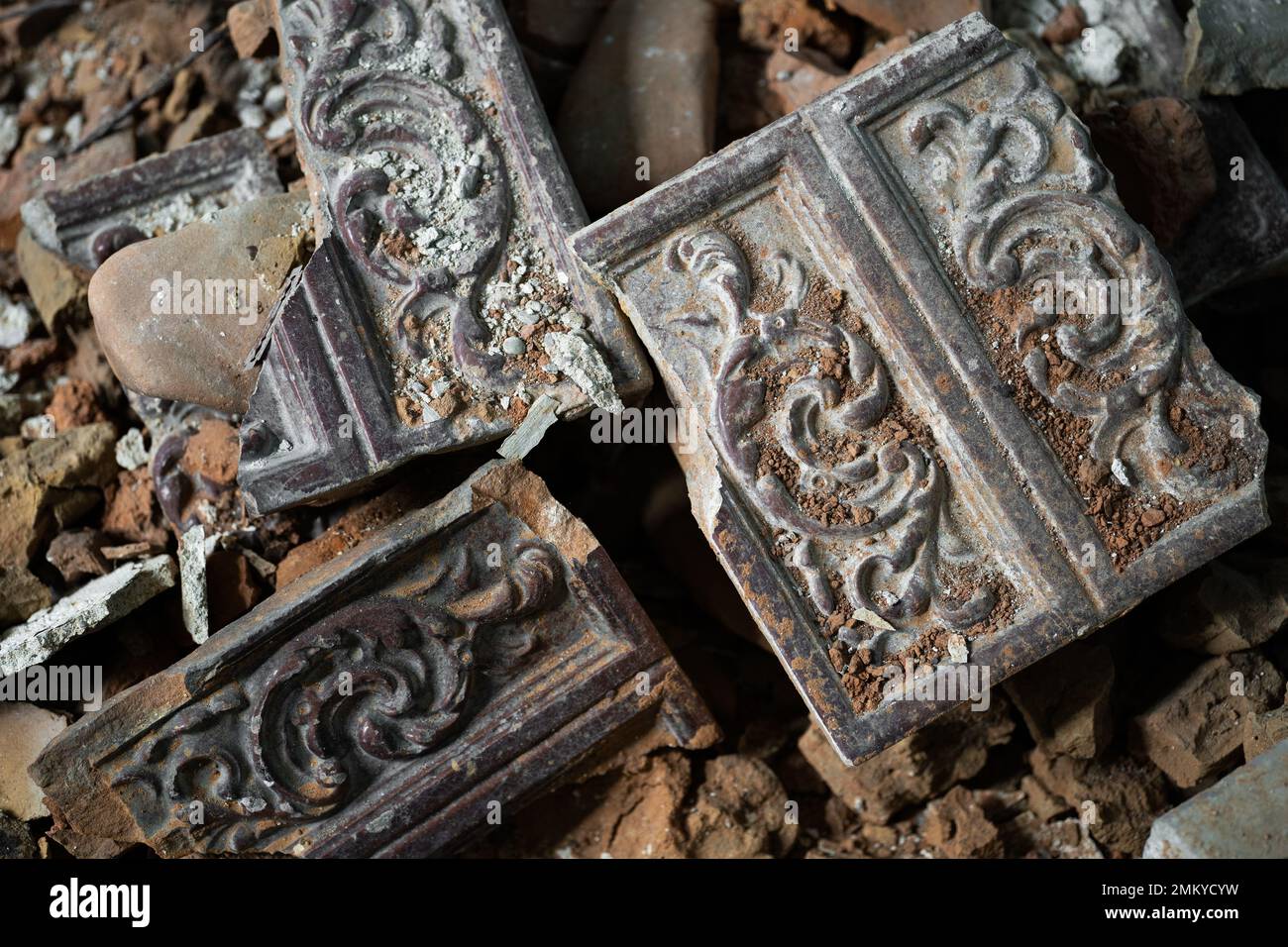 old broken building materials Stock Photo - Alamy