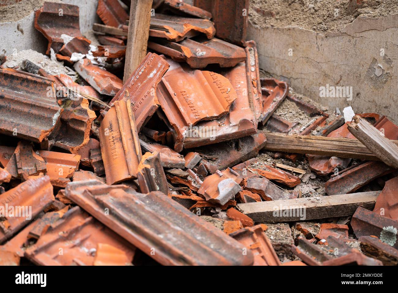 old broken building materials Stock Photo - Alamy