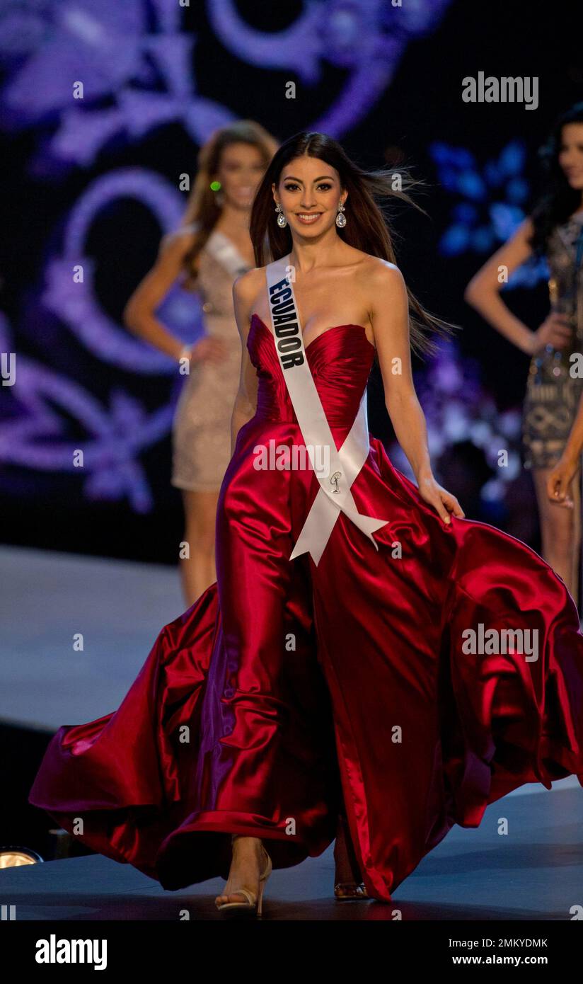 Miss Ecuador Virginia Limongi walks during the swimsuit and evening ...