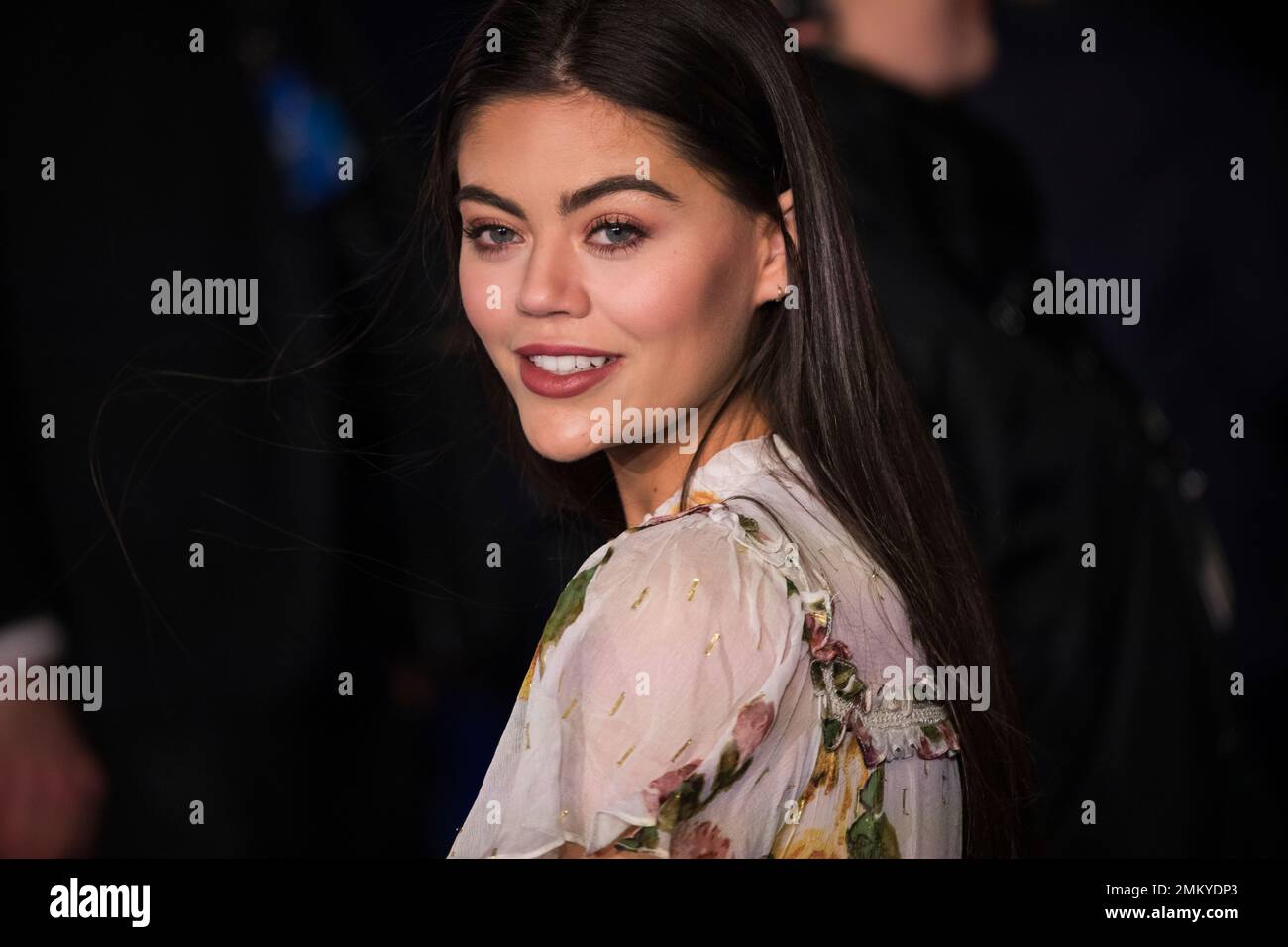 Emily Canham poses for photographers upon arrival at the 'Mary Poppins ...