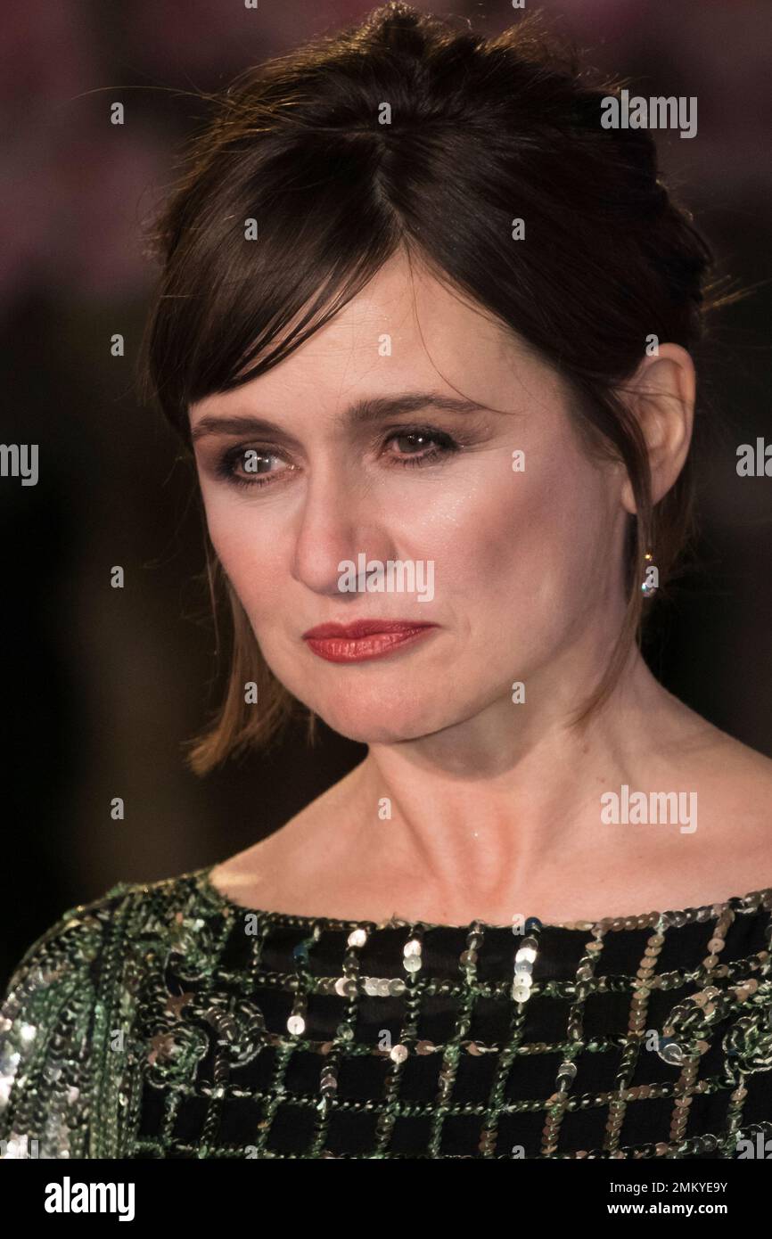 Actress Emily Mortimer poses for photographers upon arrival at the ...