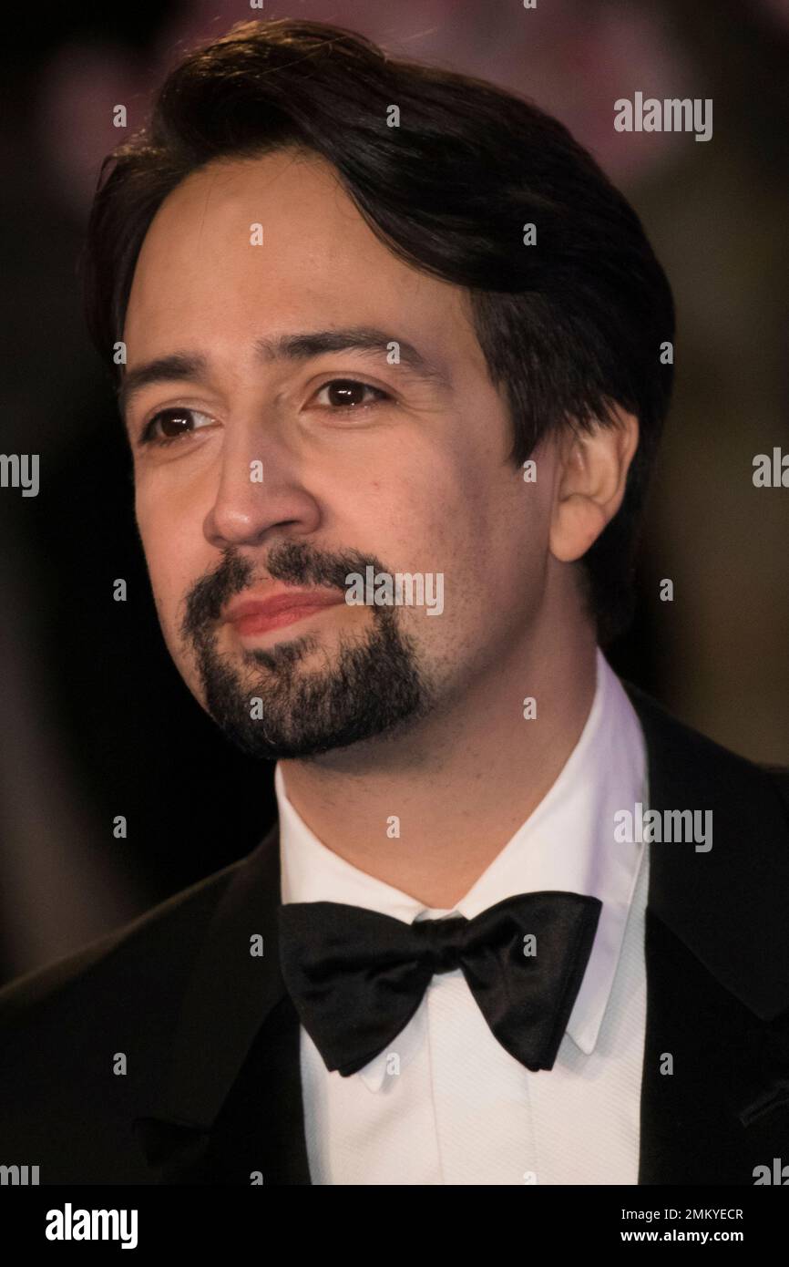 Actor Lin-Manuel Miranda poses for photographers upon arrival at the ...