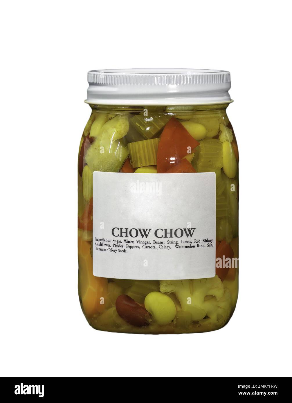 Amish Canned Chow Chow in a Jar, with a White Label Stating it with out ...