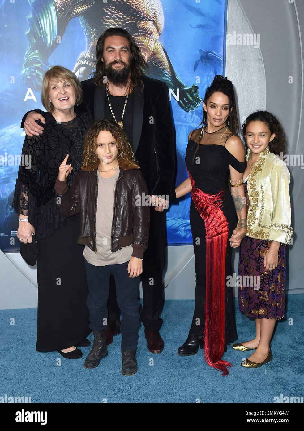 Coni Momoa, from left, Nakoa-Wolf Manakauapo Namakaeha Momoa, Jason ...