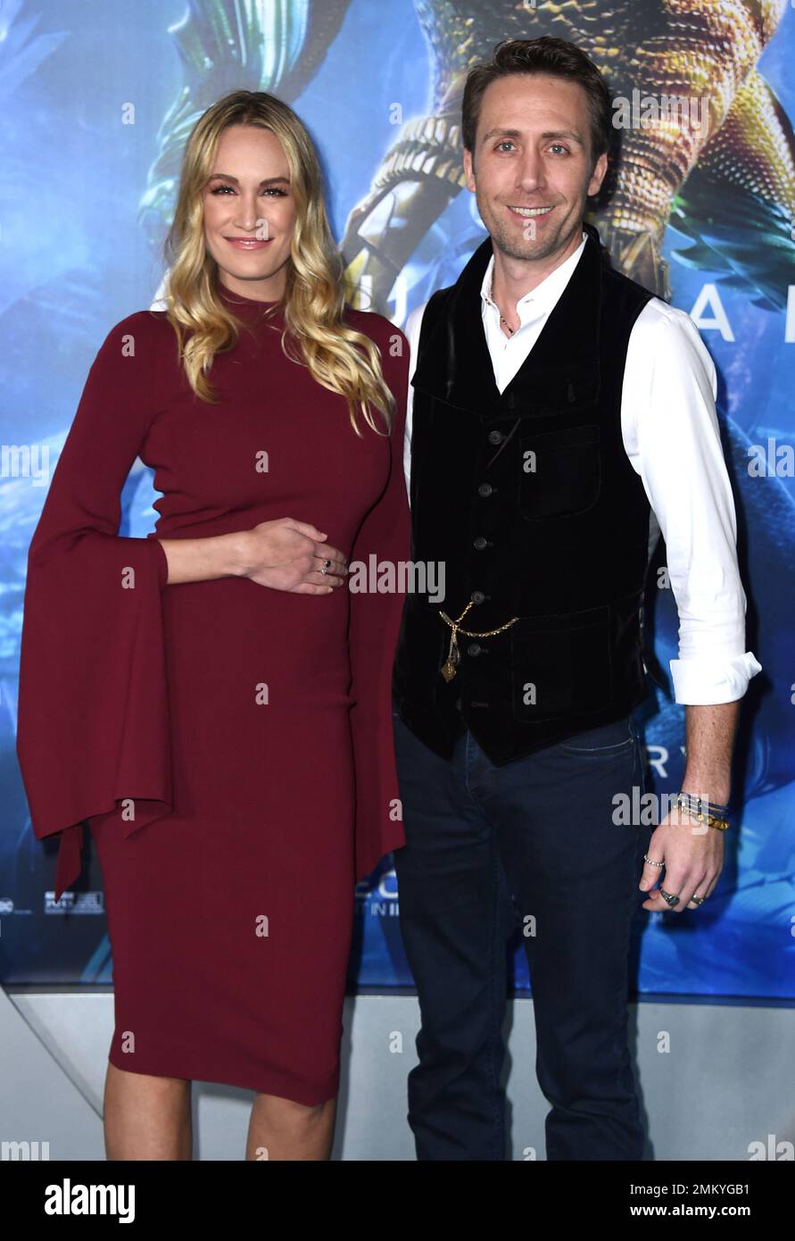 Ashlan Gorse Cousteau, left, and Philippe Cousteau Jr. arrive at the ...