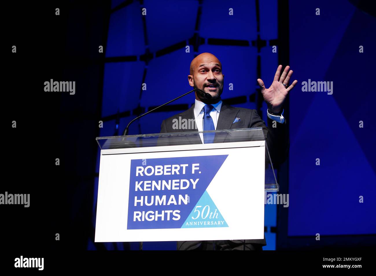 Actor Keegan-Michael Key speaks during the Robert F. Kennedy Human ...