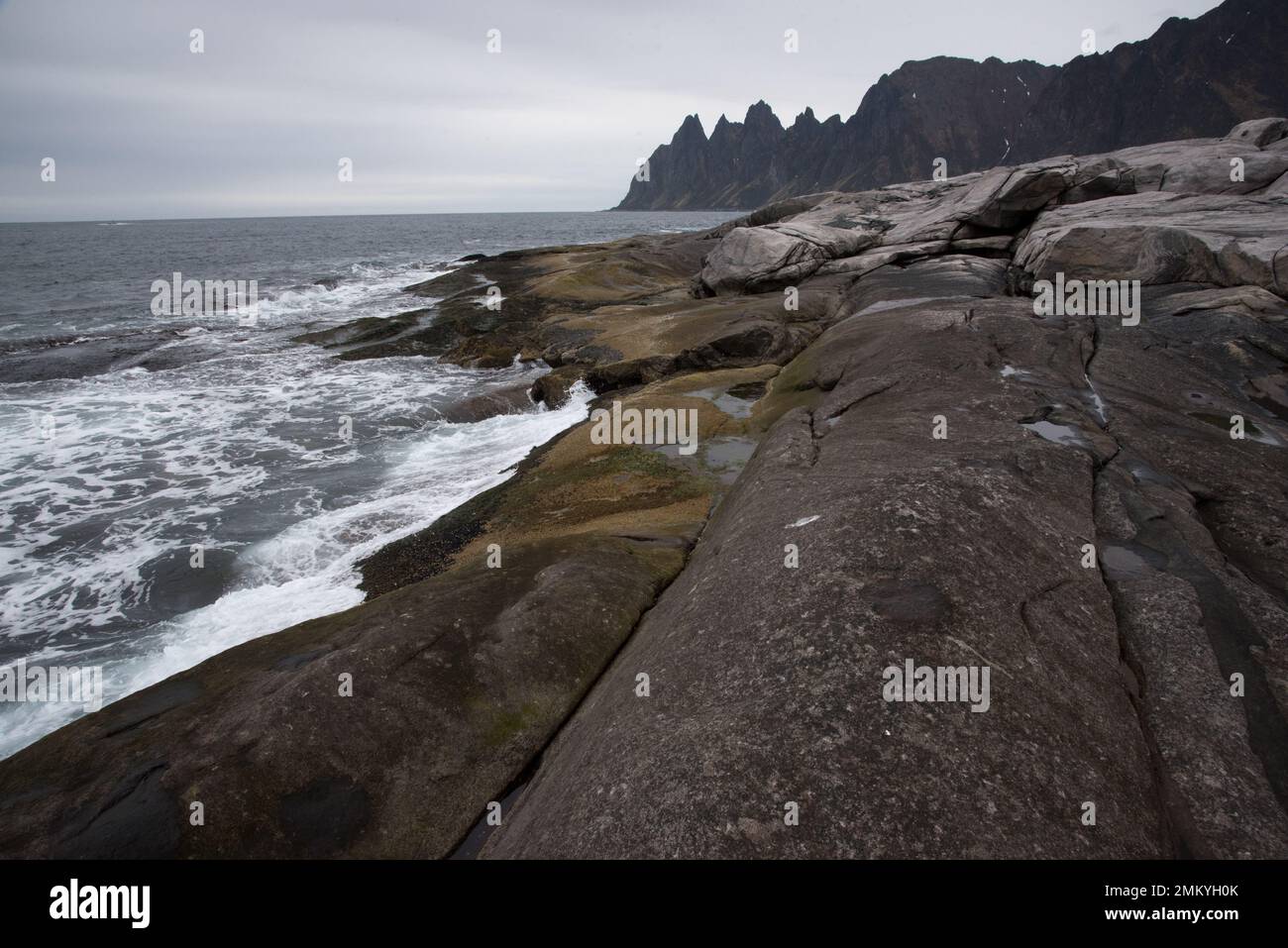 flat granite rock touching Stein- and Ersfjorden on Norway's second ...