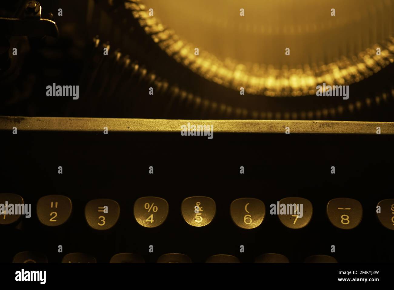 Antique Typewriter. Vintage Typewriter Machine Closeup Photo Stock ...