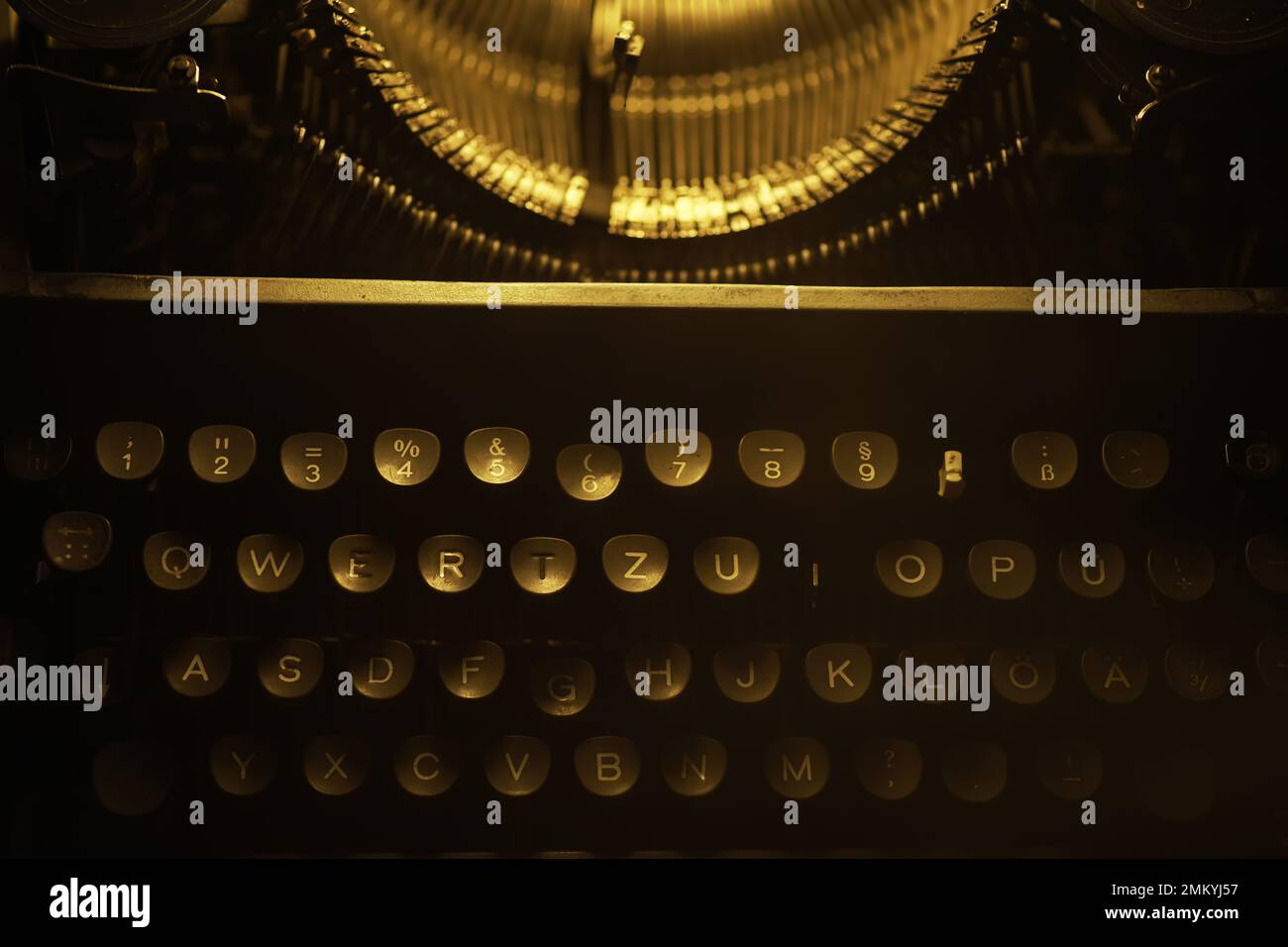 Antique Typewriter. Vintage Typewriter Machine Closeup Photo Stock ...