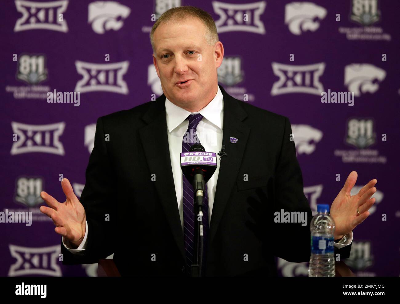 Chris Klieman speaks following his introduction as the 35th Kansas ...