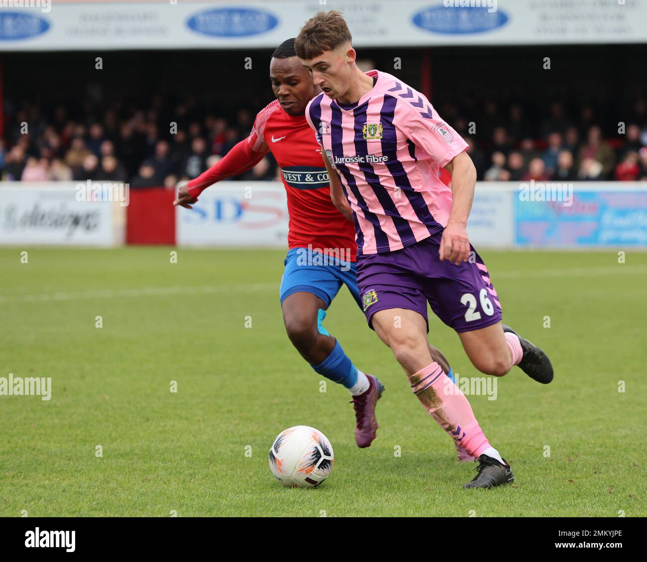 Owen Bevan (on loan from AFC Bournemouth)of Yeovil Town during National ...