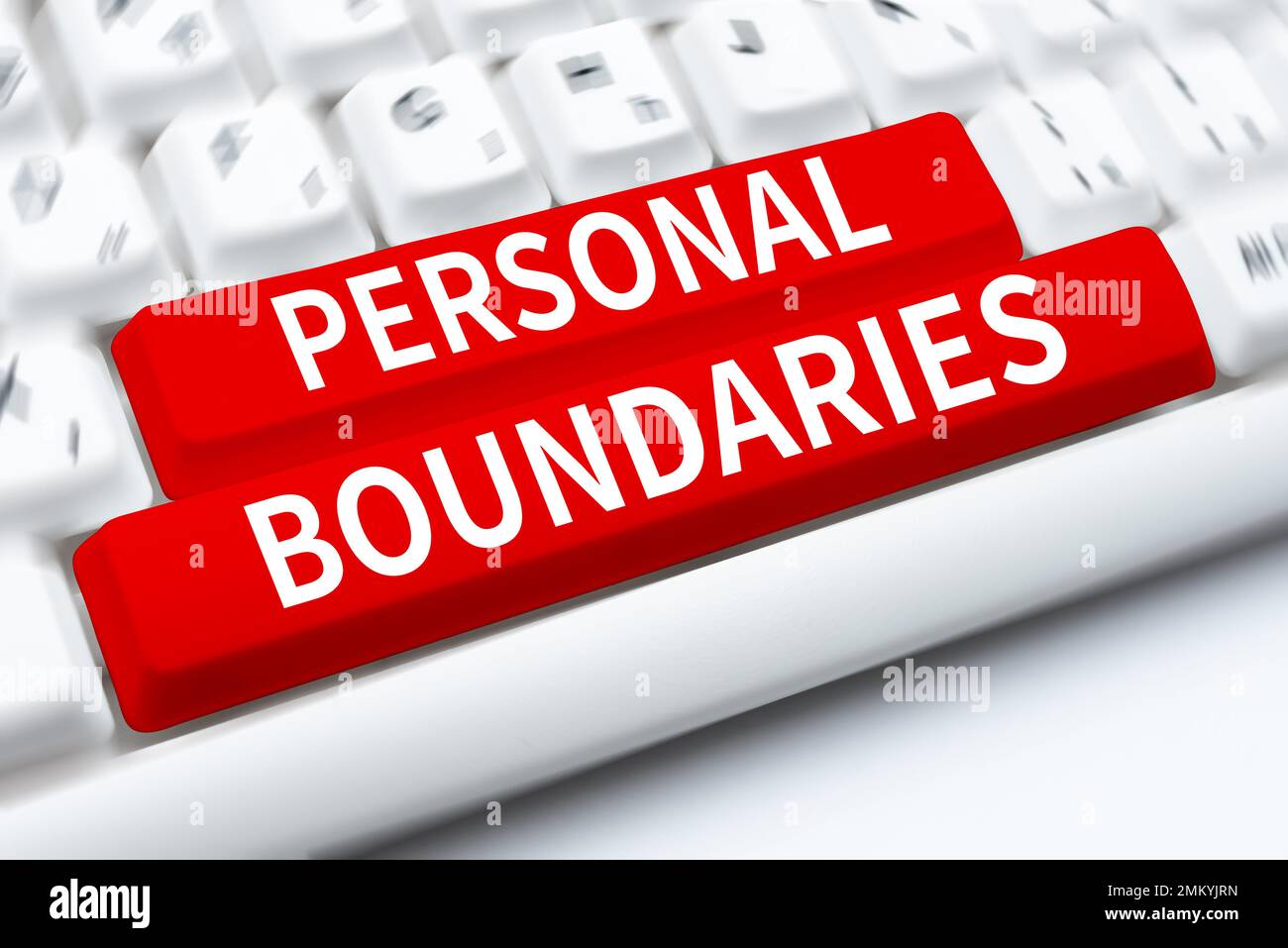 Sign displaying Personal Boundaries. Word Written on something that ...