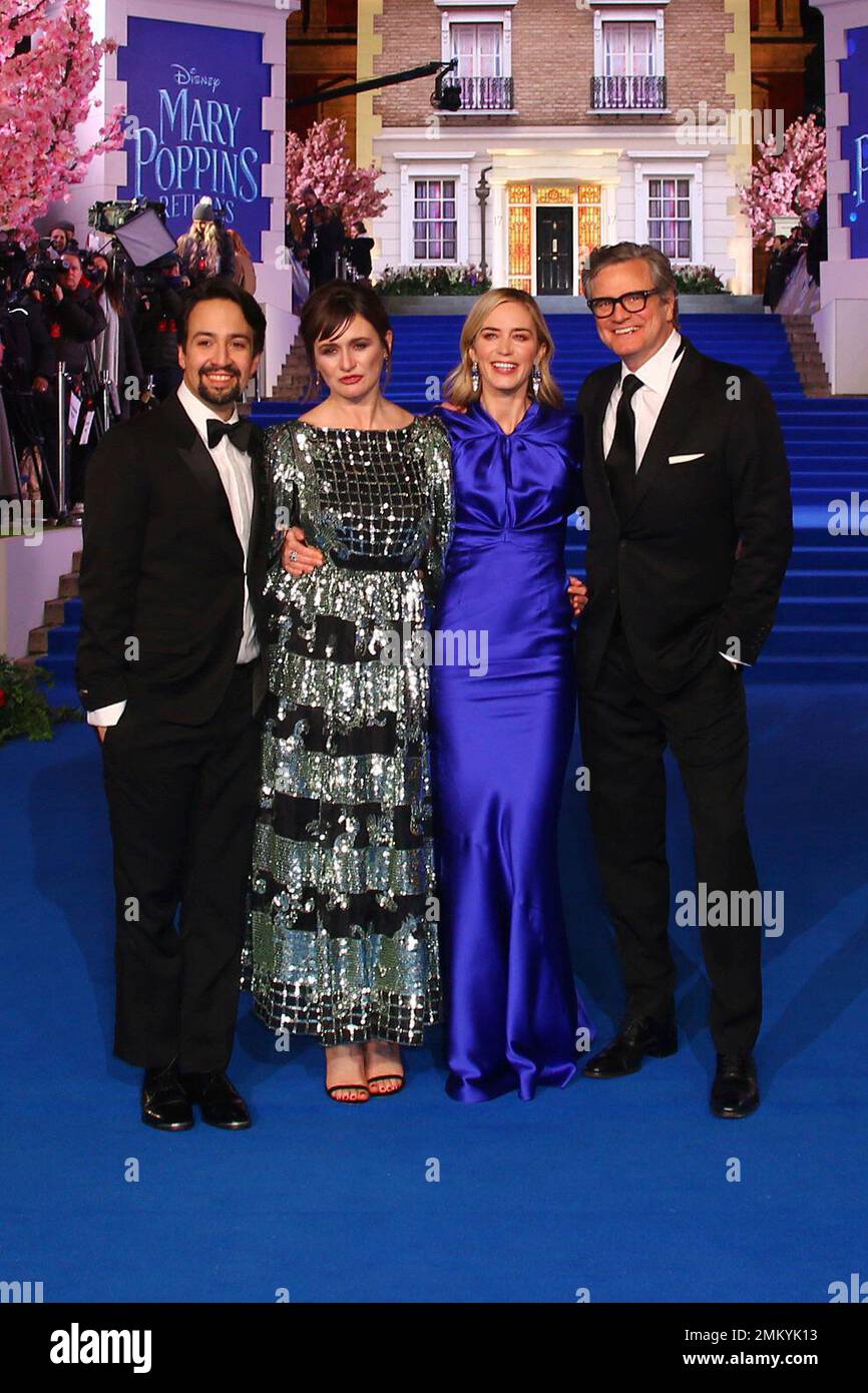 Actors Lin-Manuel Miranda, from left, Emily Mortimer, Emily Blunt and ...
