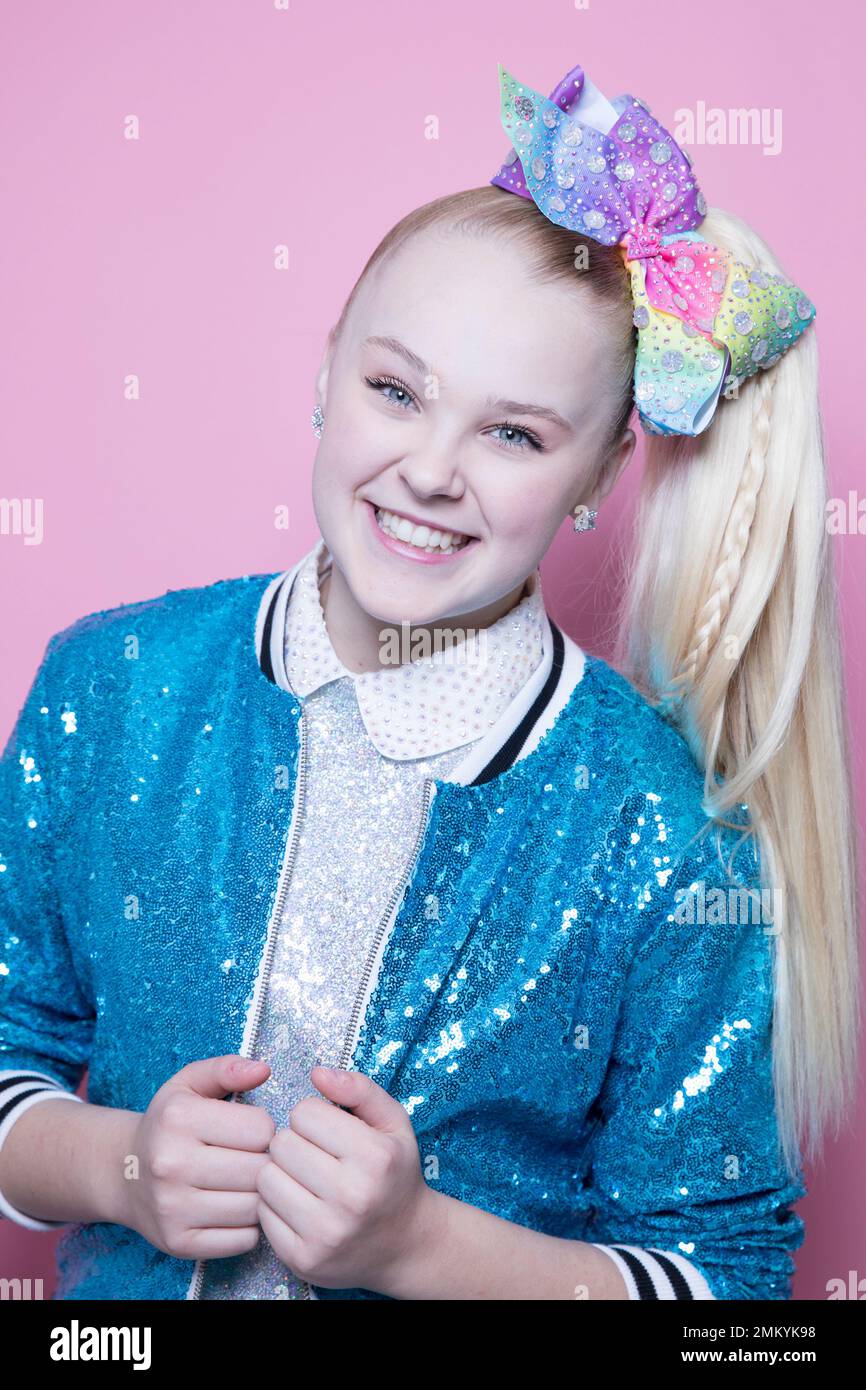 In this Dec. 10, 2018 photo, JoJo Siwa poses for a portrait in New York ...