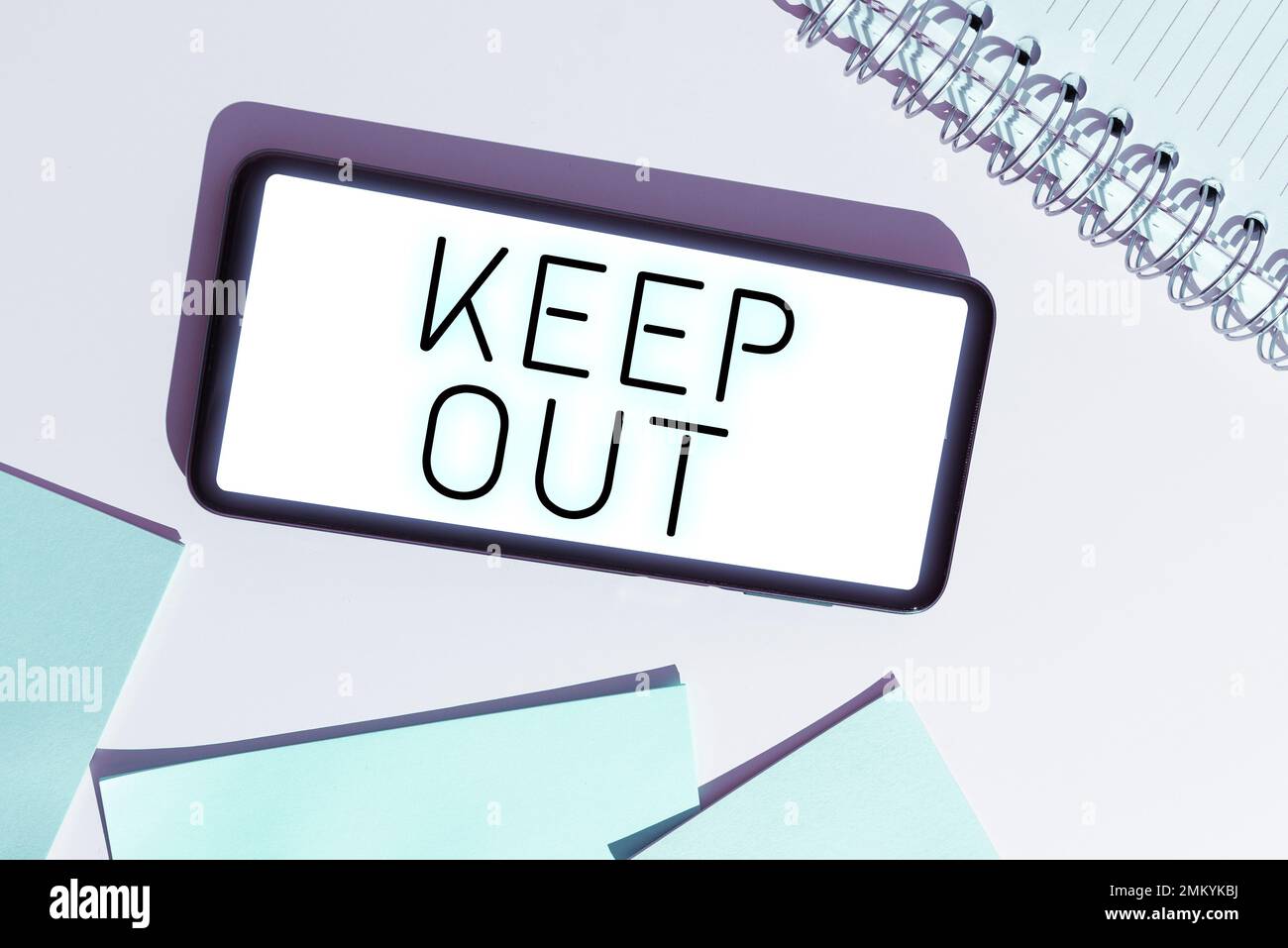 Conceptual display Keep Out. Business overview to stop someone or something from going into a ...