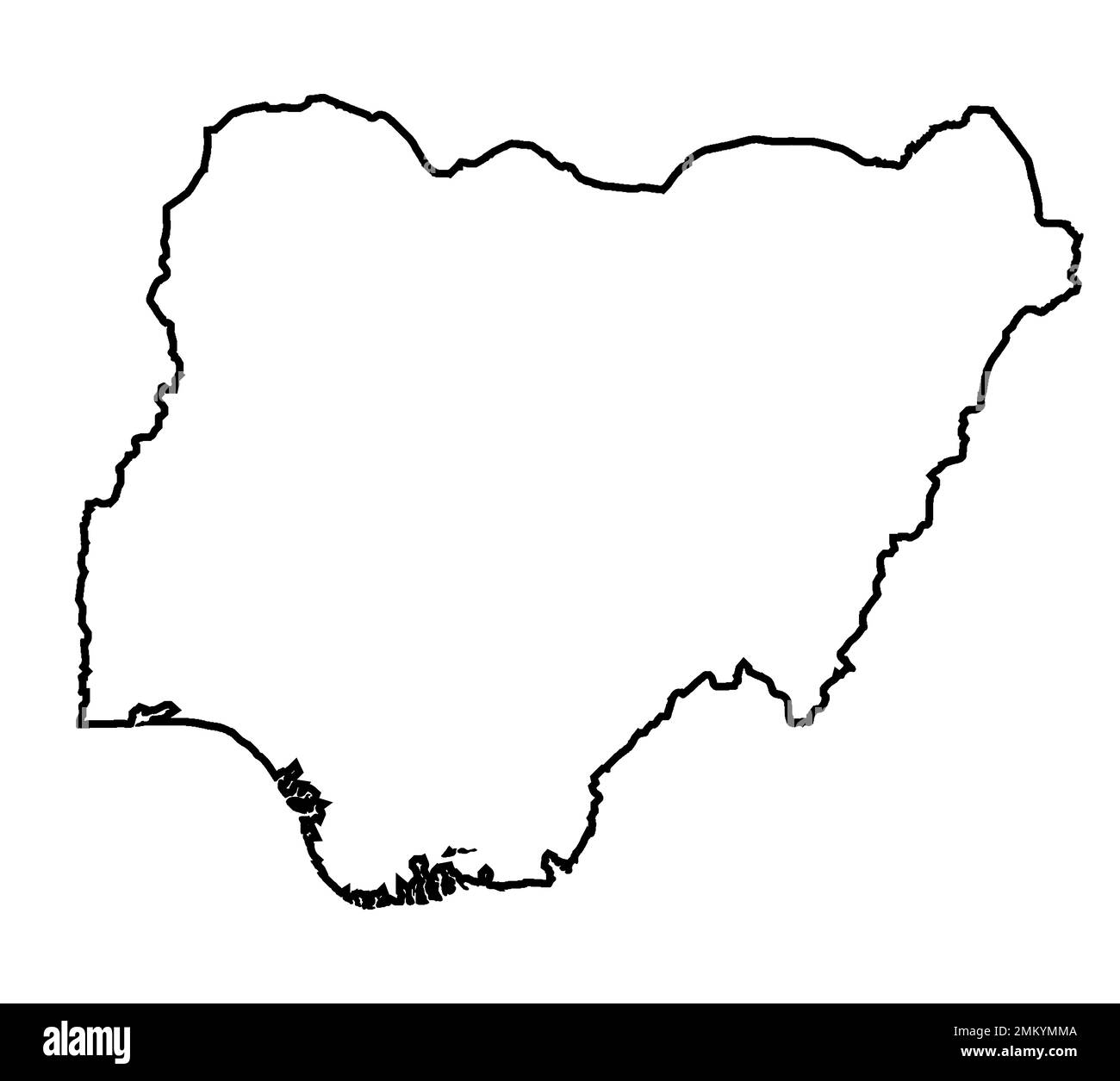 Map of nigeria isolated Black and White Stock Photos & Images - Alamy