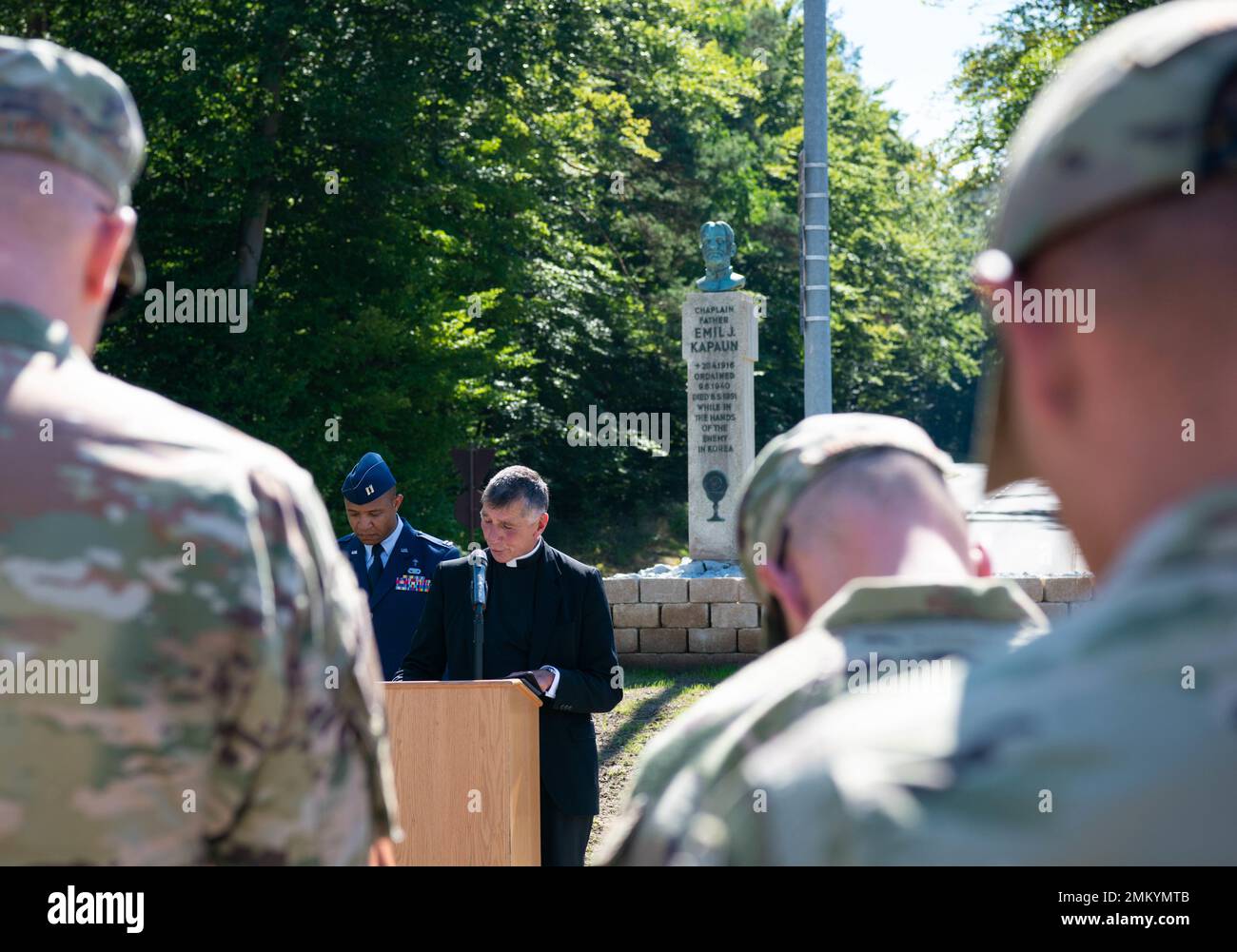 Father Joseph Deichert, senior joint base chaplain, leads the Father ...