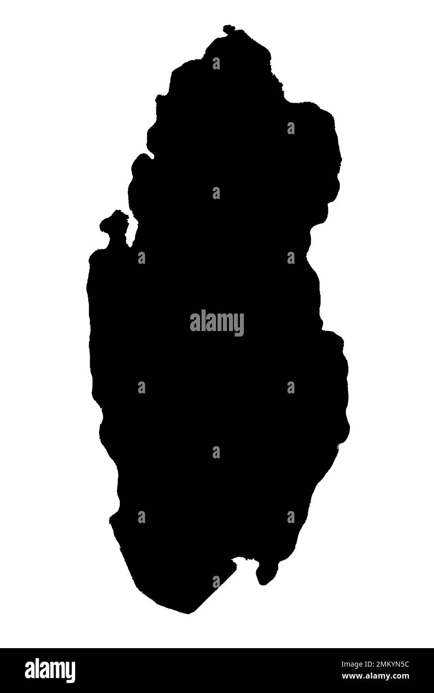 Qatar map outline hi-res stock photography and images - Alamy