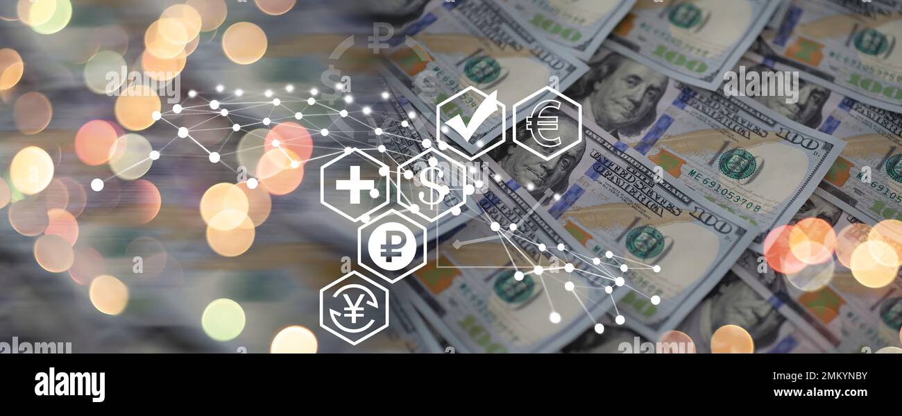 Dollars bills. Dollars background. Background of different us dollar ...