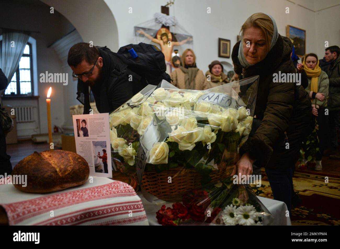 KYIV, UKRAINE - JANUARY 29, 2023 - Mourners pay tribute to Andrew ...