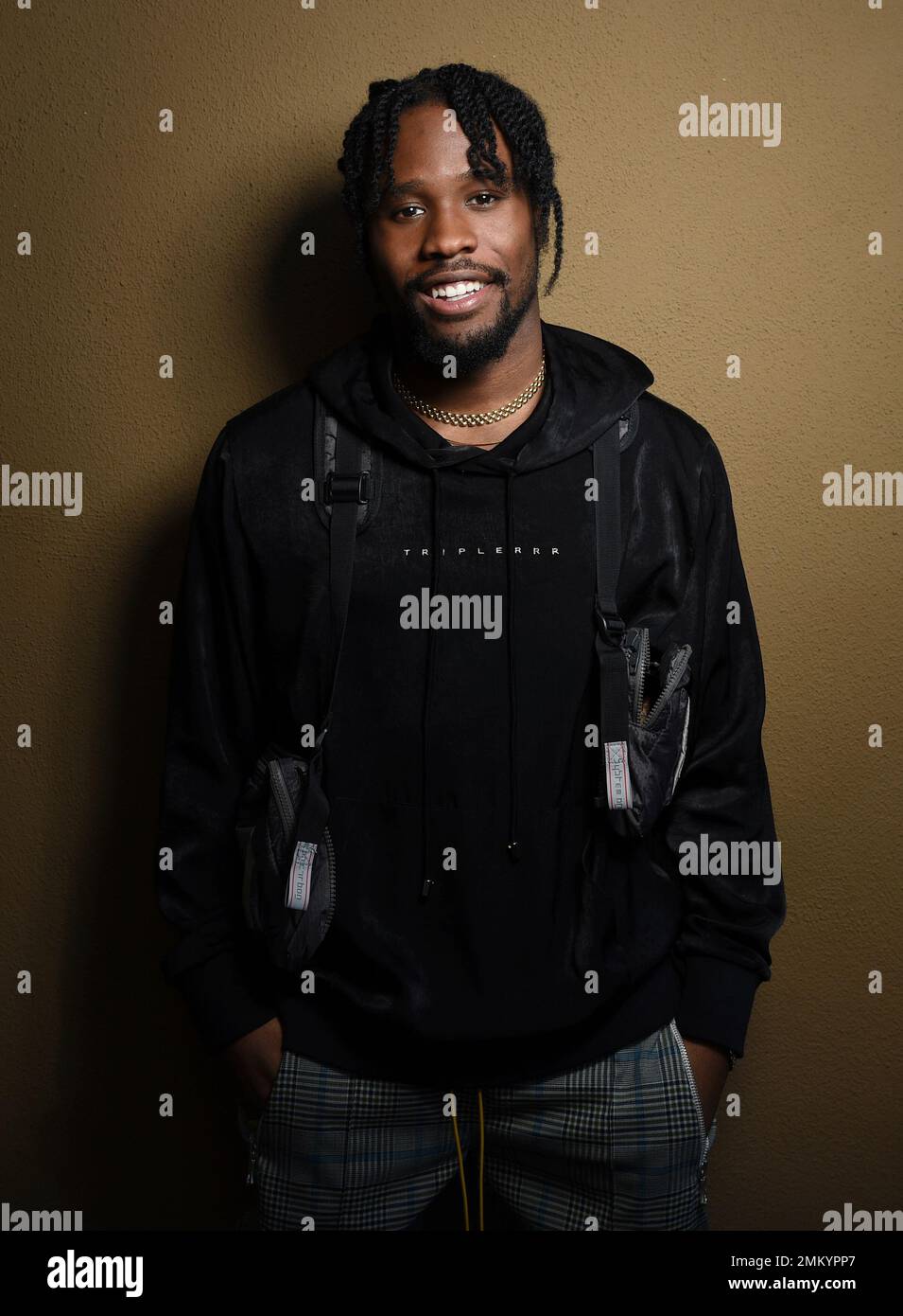 In this Nov. 30, 2018 photo, Shameik Moore, a cast member in "Spider ...