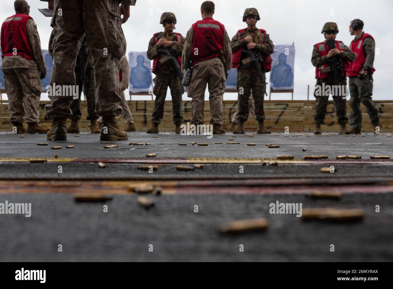 U.S. Marines with 31st Marine Expeditionary Unit conduct a live-fire ...
