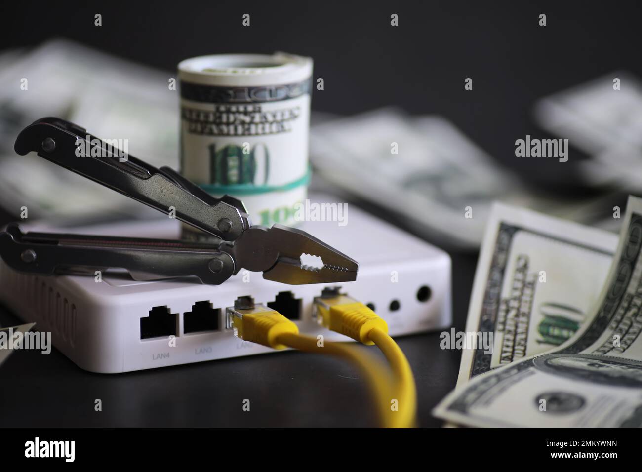 internet router and one hundred dollars. Communication internet cost ...