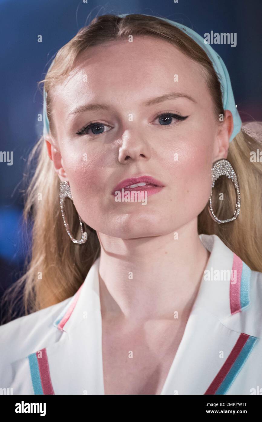 Maria-Victoria Dragus poses for photographers upon arrival at the ...