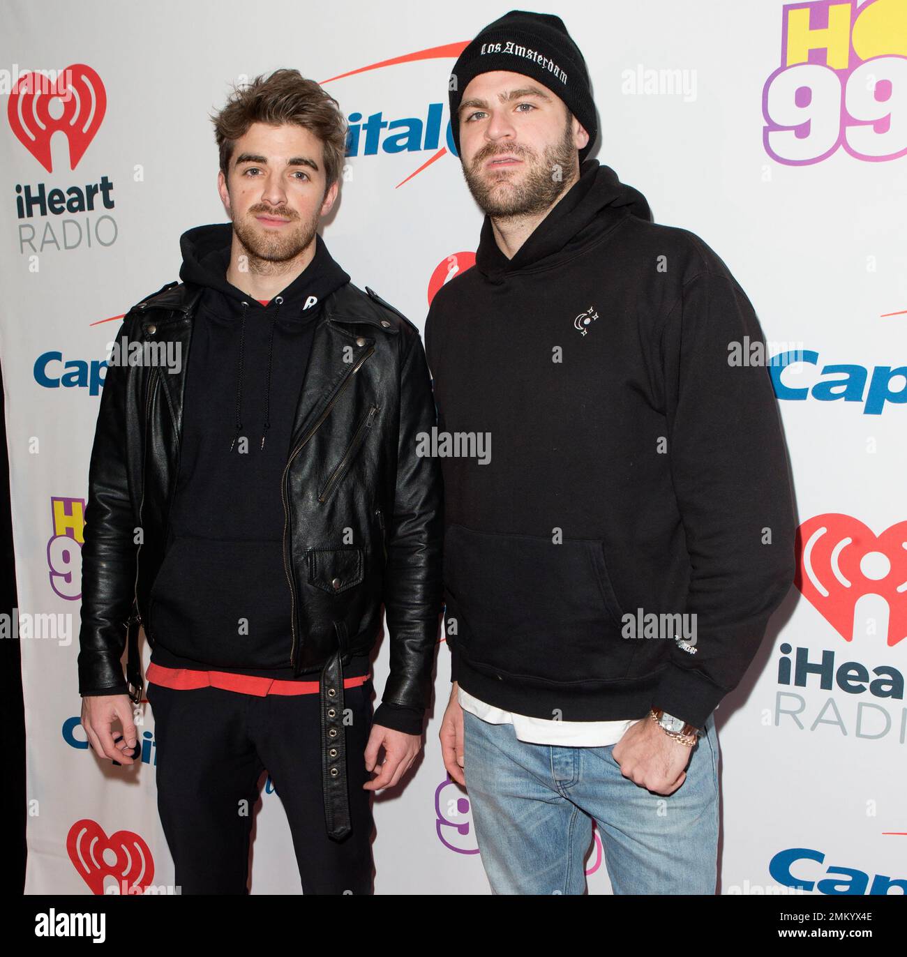 Andrew Taggart, left, and Alex Pall of The Chainsmokers poses for ...