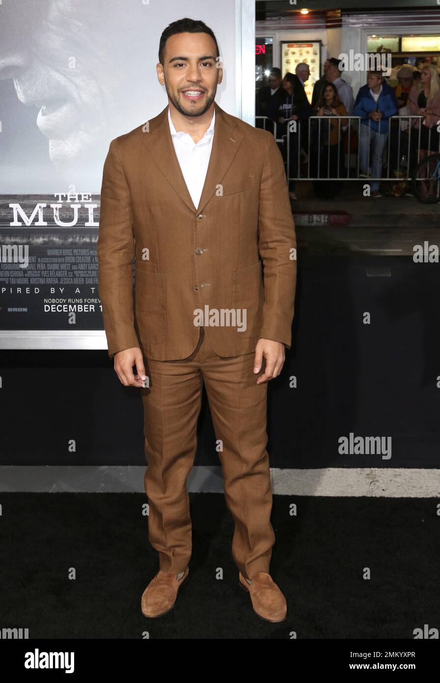 Victor Rasuk arrives at the world premiere of "The Mule" on Monday, Dec ...