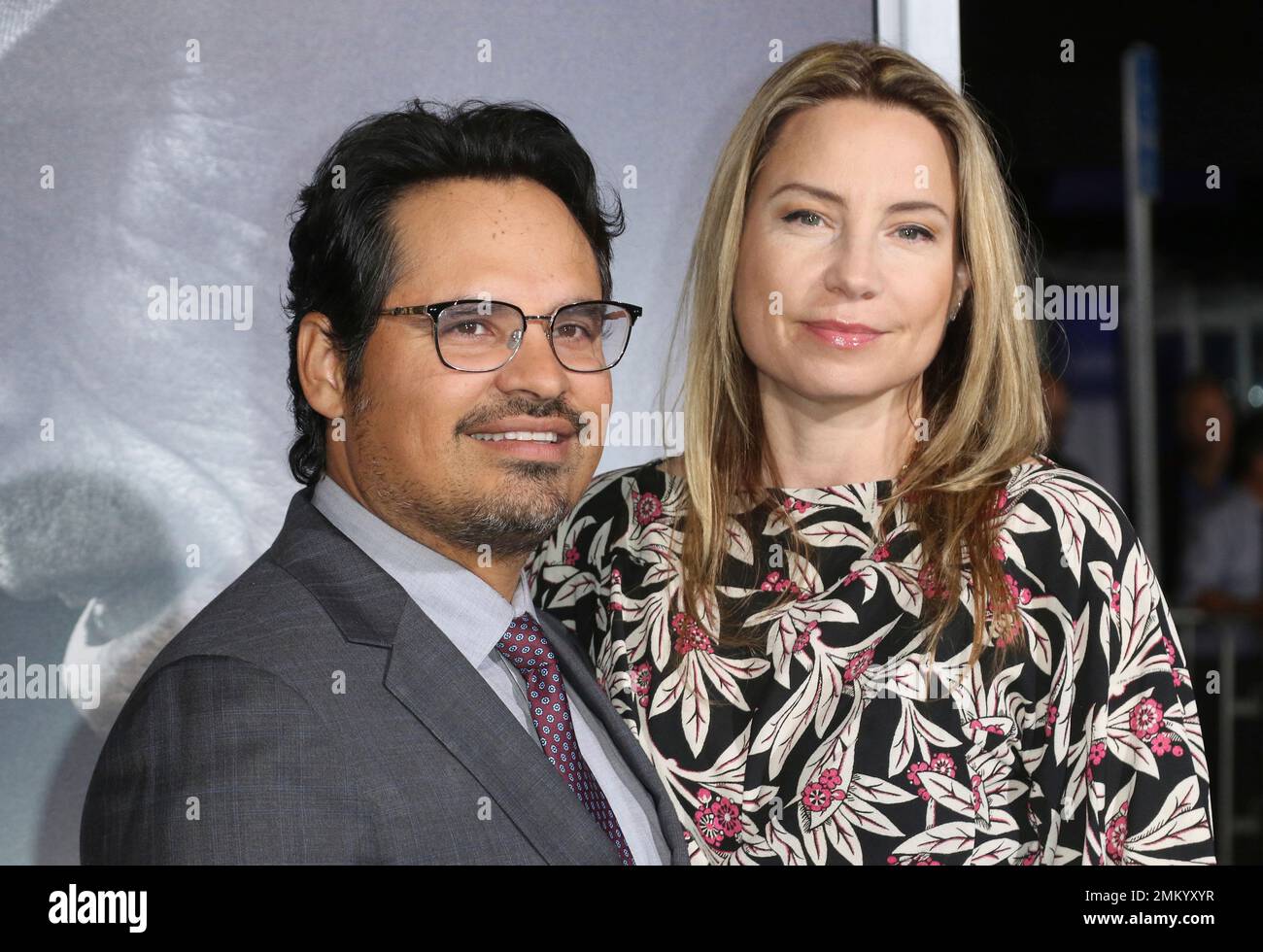Michael Pena, left, and Brie Shaffer arrive at the world premiere of ...