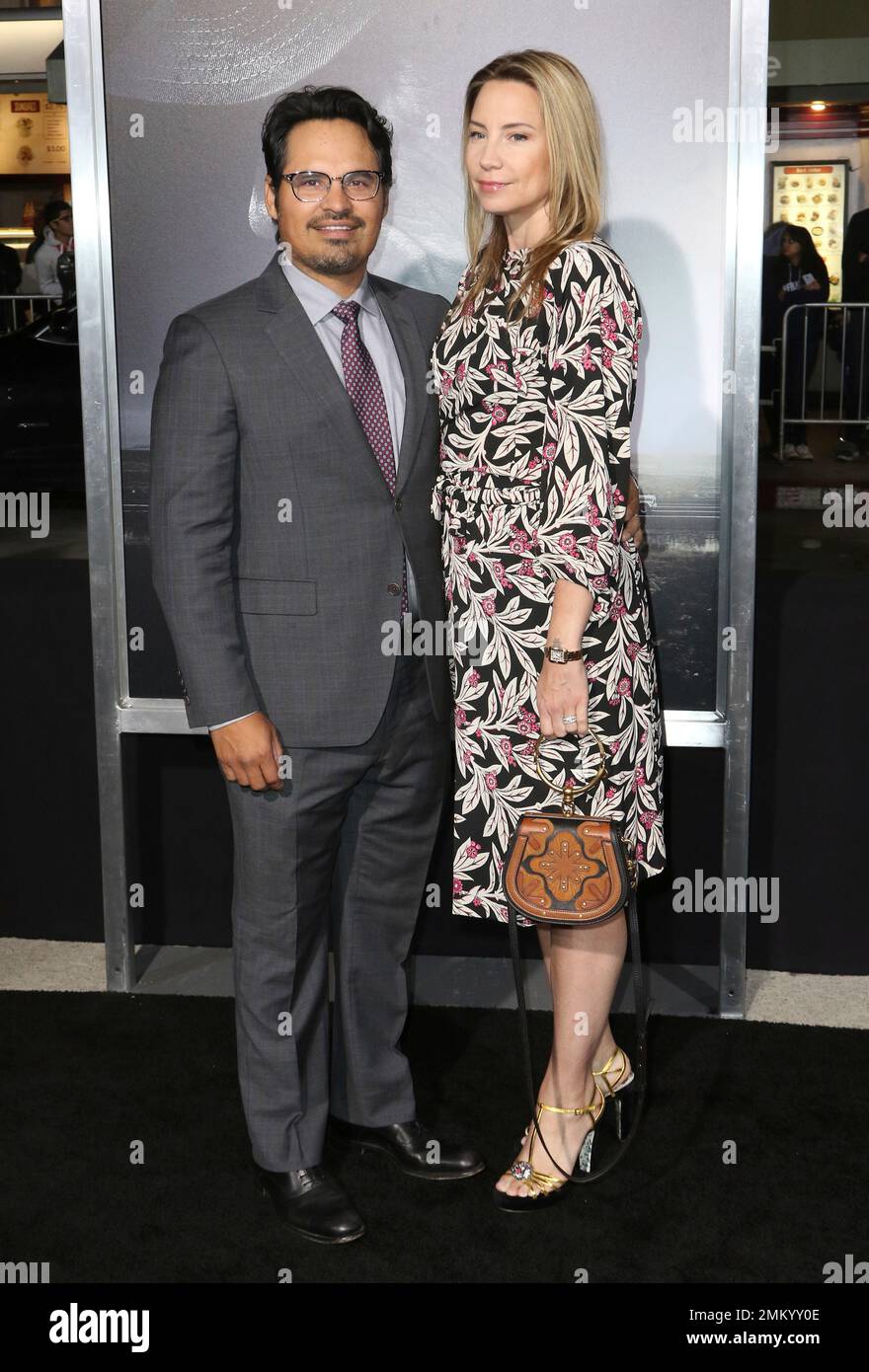 Michael Pena, left, and Brie Shaffer arrive at the world premiere of ...