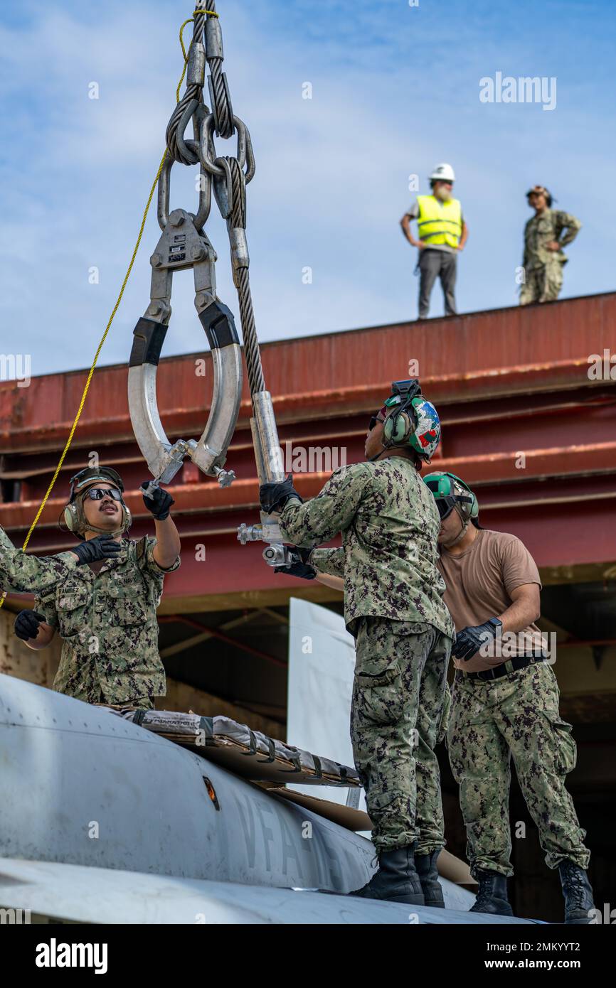 U.S. Navy Sailors assigned to the Marine Corps Air Station Iwakuni’s ...