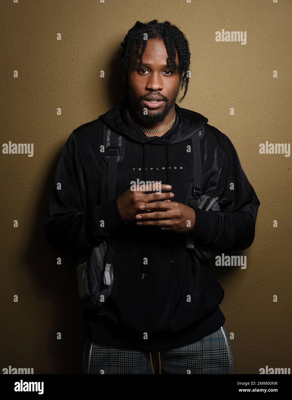 In this Nov. 30, 2018 photo, Shameik Moore, a cast member in "Spider ...