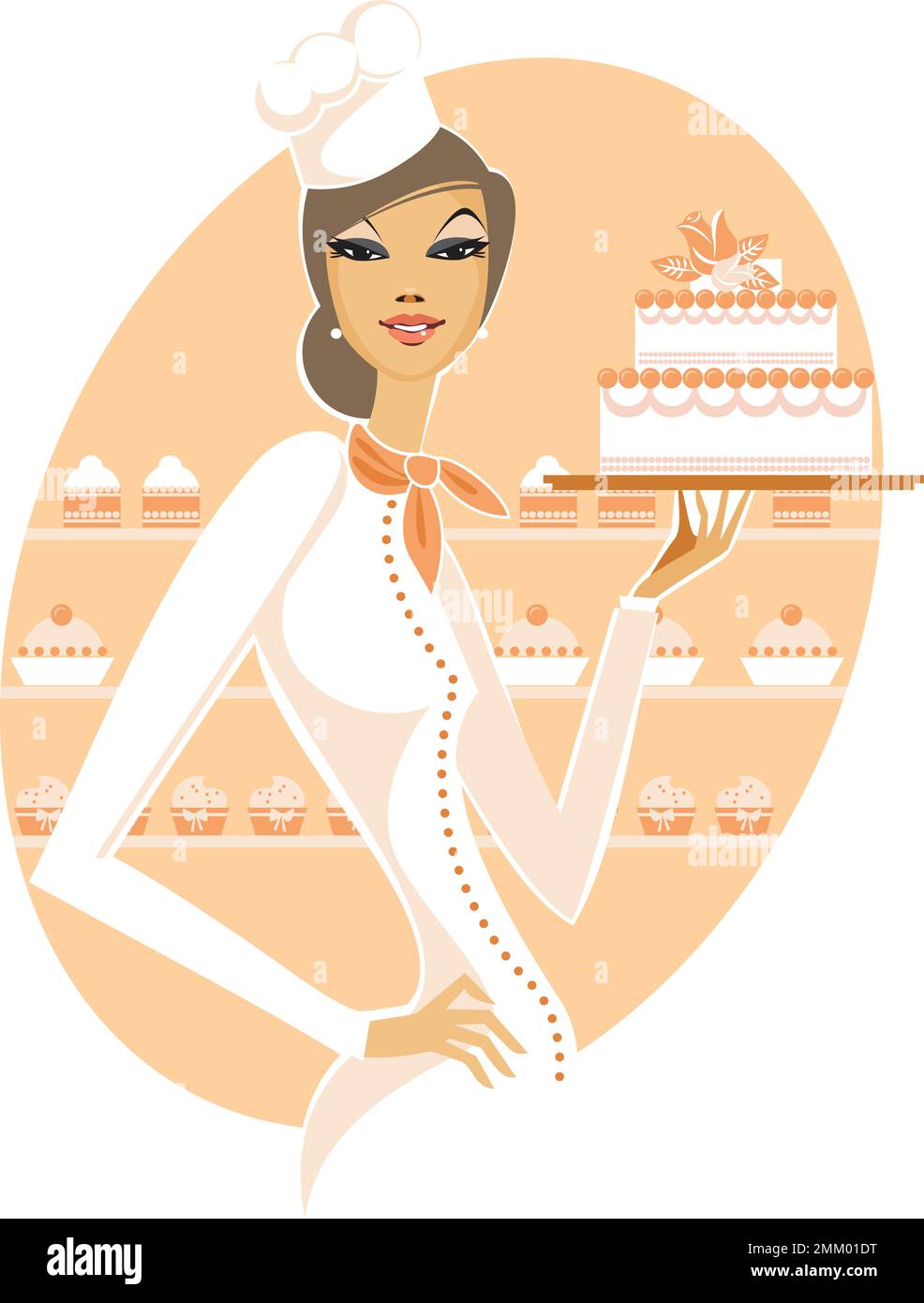 Cheesecake woman Stock Vector Images - Alamy