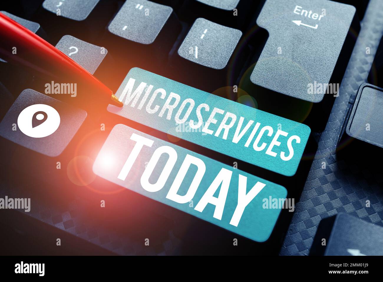 Text sign showing Microservices. Business concept Software development ...