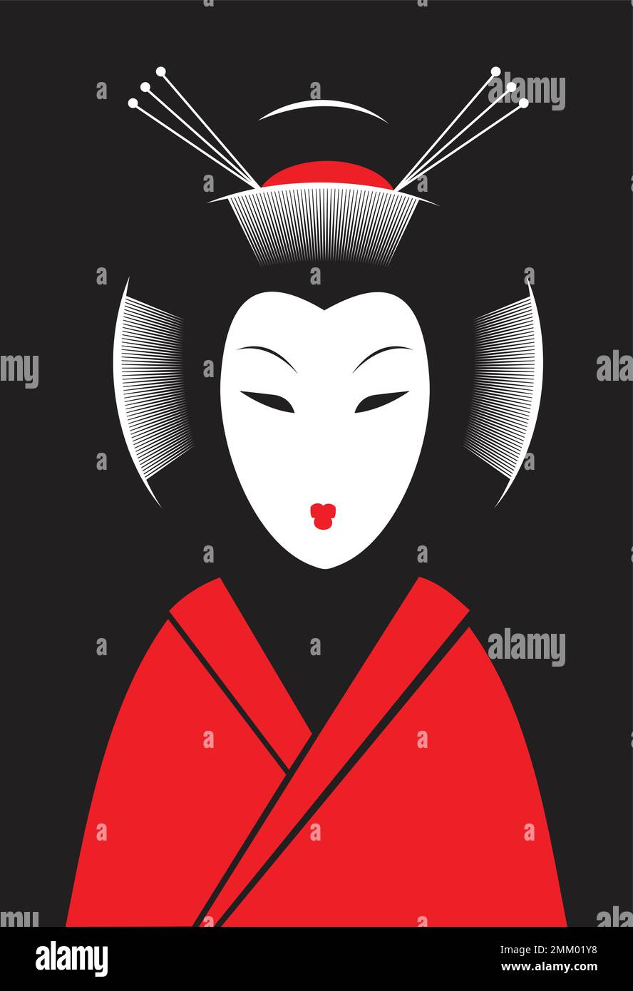 Portrait japanese asian woman Stock Vector Images - Alamy