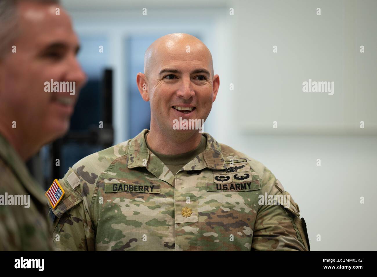 U.S. Army Maj. Nathan Gadberry, commander of the 53d Signal Battalion ...