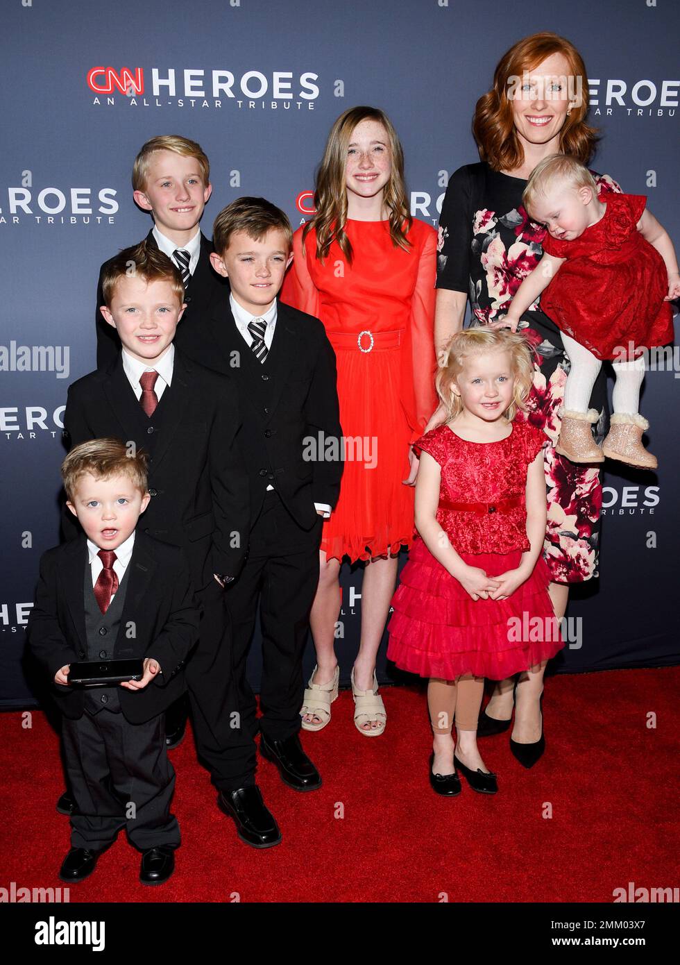 Jennie Taylor and her children attend the 12th annual CNN Heroes: An ...