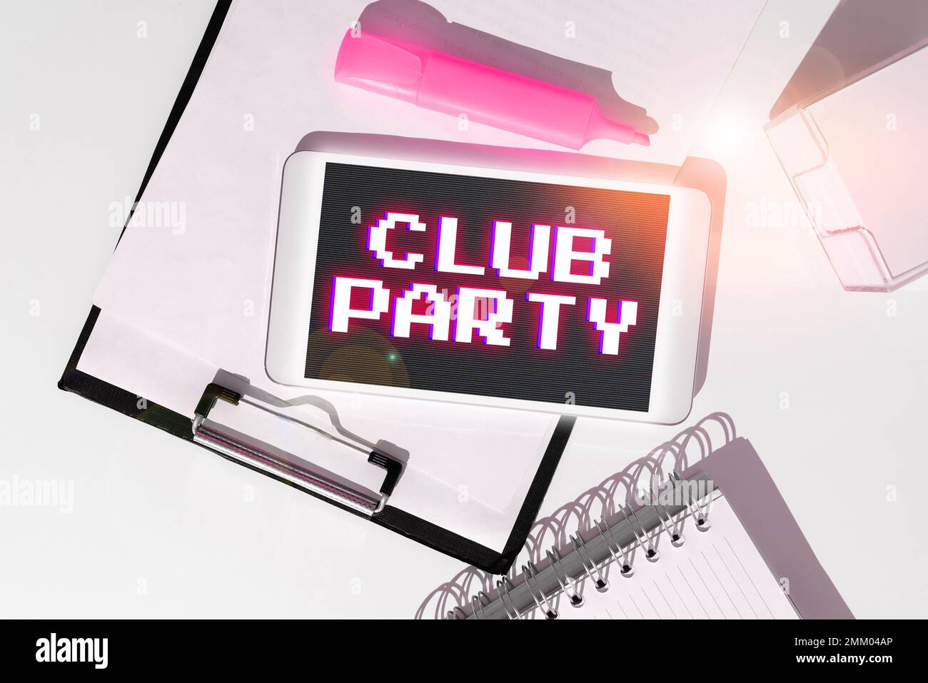 Conceptual caption Club Party. Business showcase social gathering in a ...
