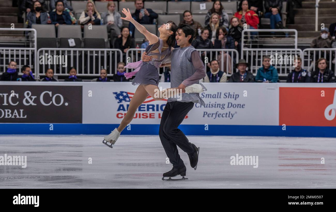 Emily Chan and Spencer Howe won the siver medal in the pairs ...